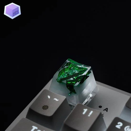 White and Green ESC Mekanik Klavye Tuşu Artisan Keycaps